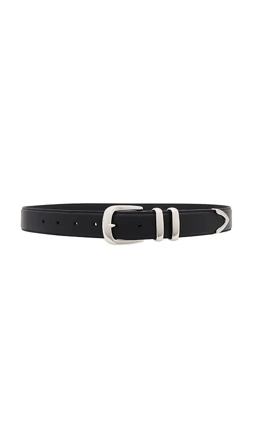 FAVORITE DAUGHTER The Jordan Belt - Black & Nickel