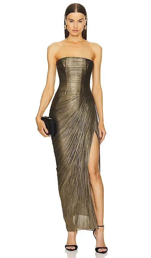 MARIA LUCIA HOHAN Metallic Gown - Obsidian