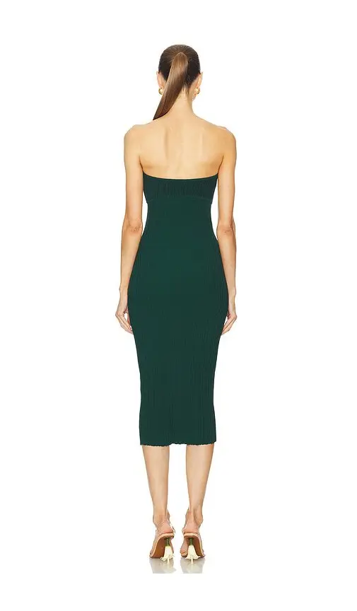 Cult Gaia Christy Knit Midi Dress In Forest Green - 30% Off | Editorialist