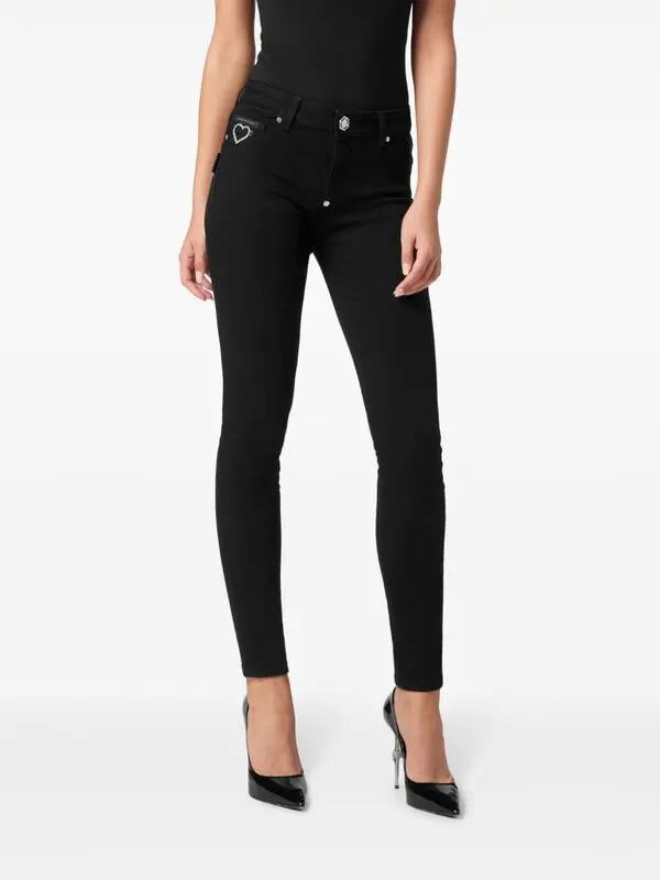 Philipp Plein Logo-appliqué Skinny Jeans