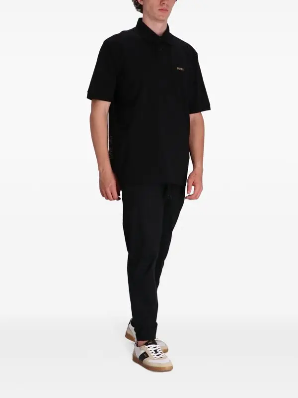 BOSS Logo-print Polo Shirt - Black