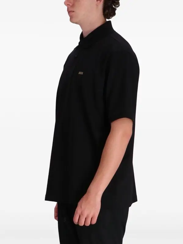 BOSS Logo-print Polo Shirt - Black