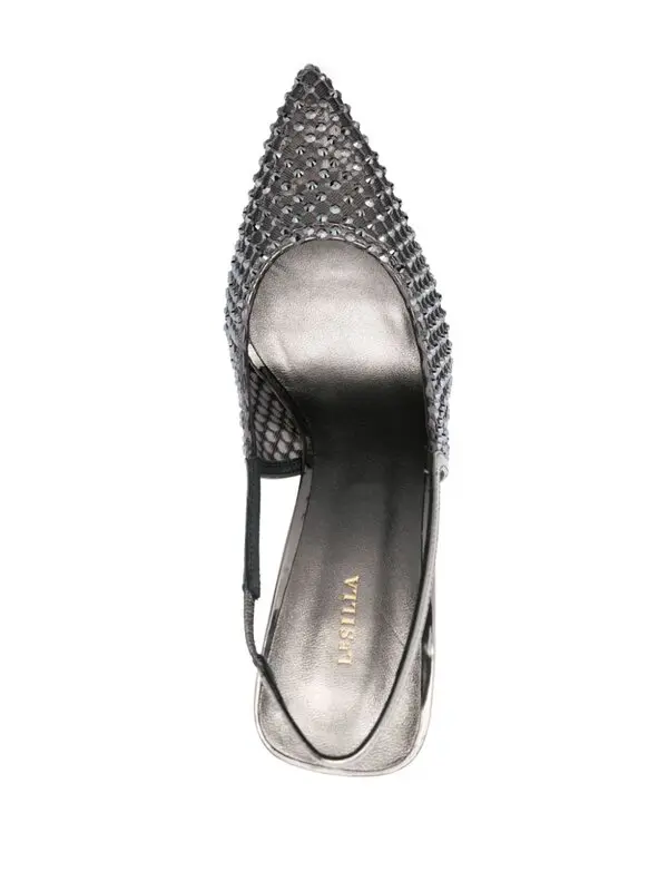LE SILLA 80mm Gilda Slingback Pumps - Grey