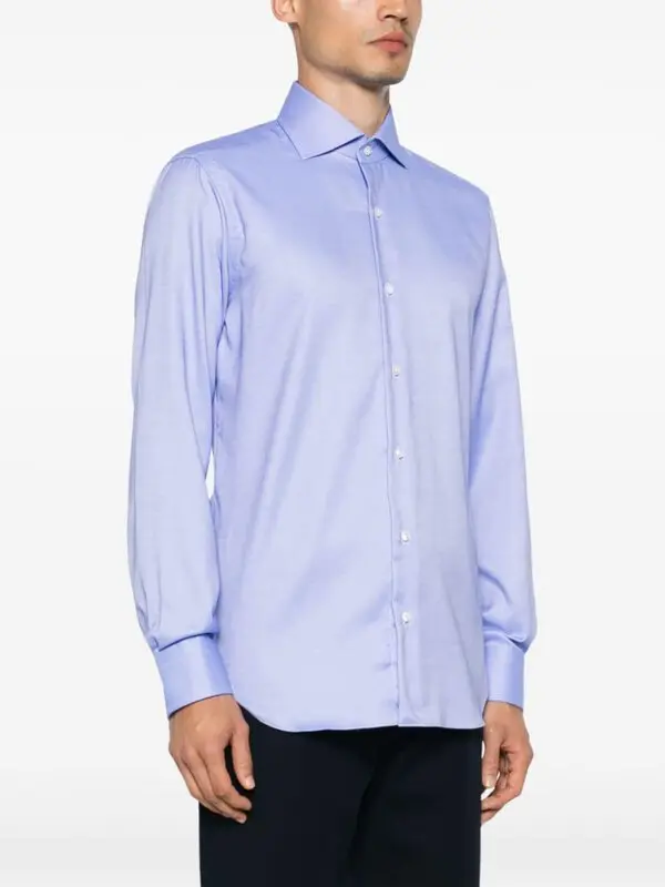 BARBA NAPOLI Cotton Shirt - Blue