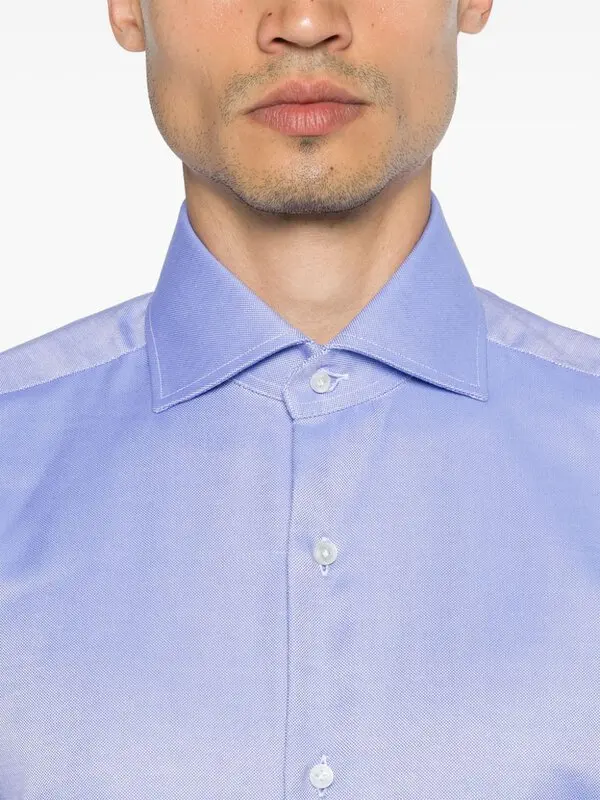 BARBA NAPOLI Cotton Shirt - Blue