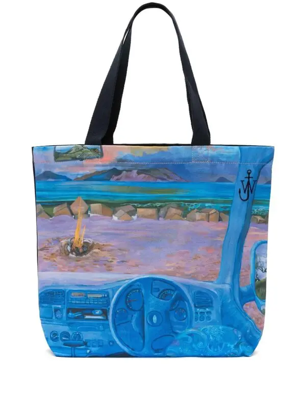 JW Anderson Canvas Tote Bag - Blue