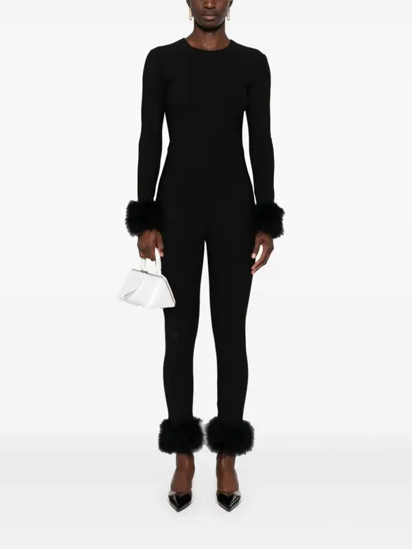 Blumarine Feather-trim Jumpsuit