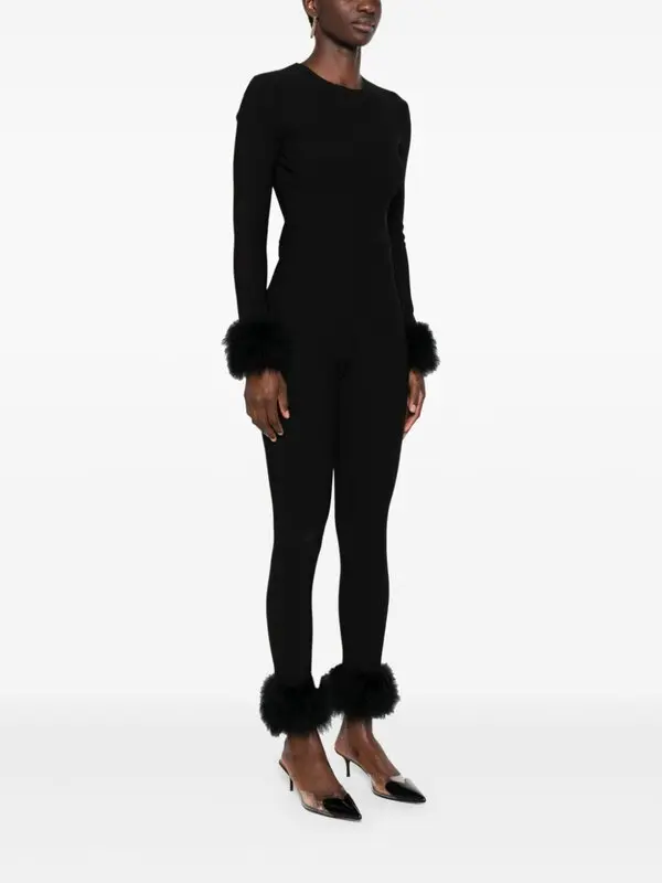 Blumarine Feather-trim Jumpsuit
