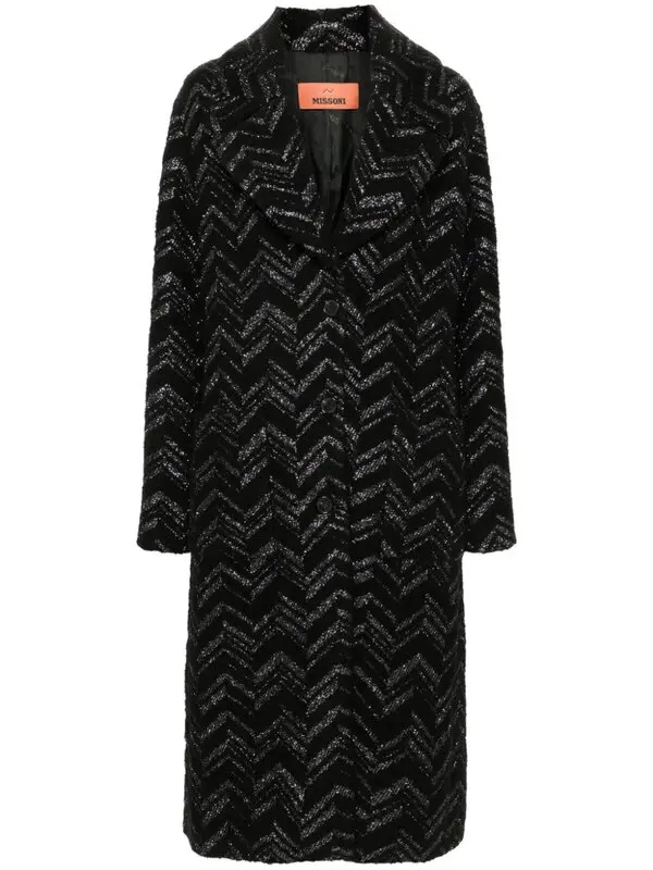 Missoni Chevron Bouclé Maxi Coat