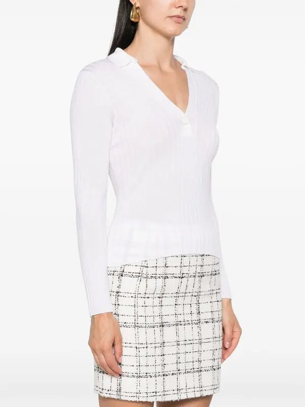 Vince Snap Polo Sweater - White
