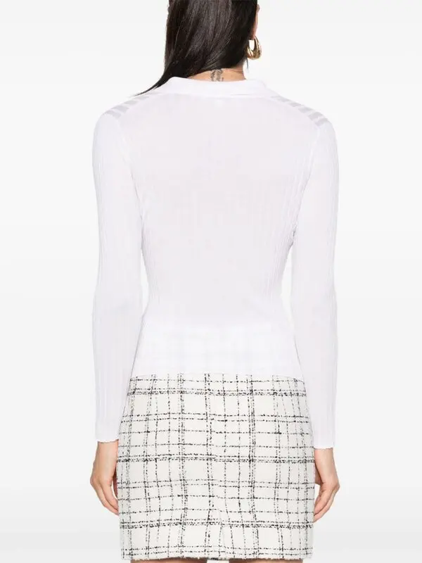 Vince Snap Polo Sweater - White