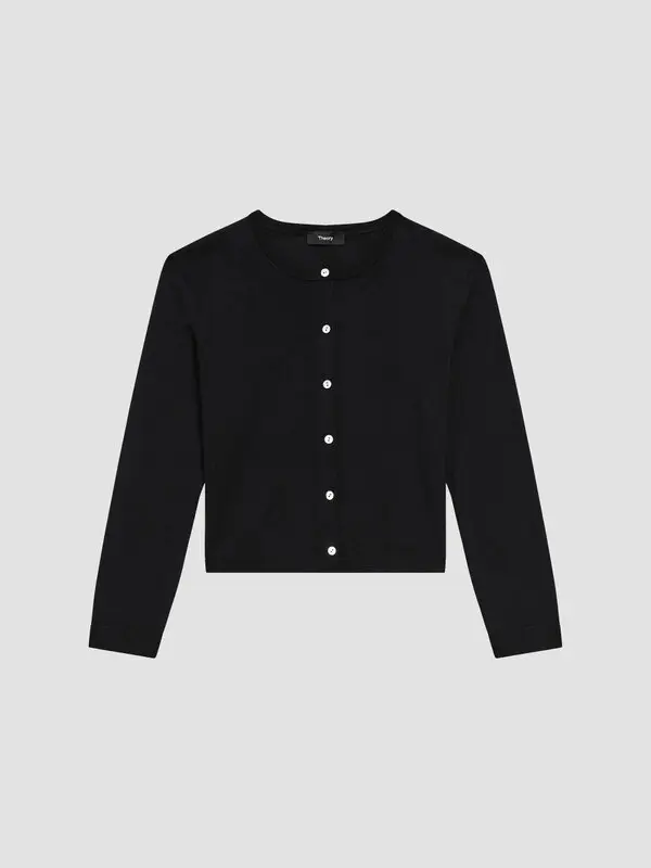 Theory Merino Wool Crop Cardigan