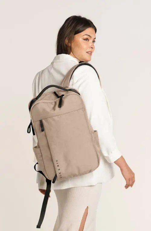 LUX AND NYX 16-inch Laptop Backpack - Light Beige