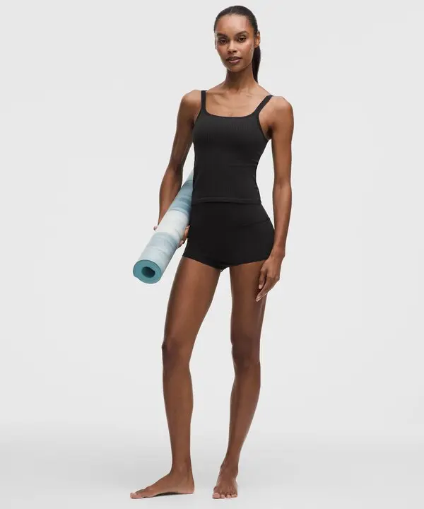 Lululemon Ebb To Street Cropped Tank - Black/black