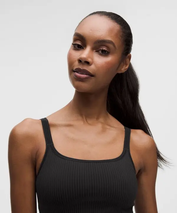 Lululemon Ebb To Street Cropped Tank - Black/black