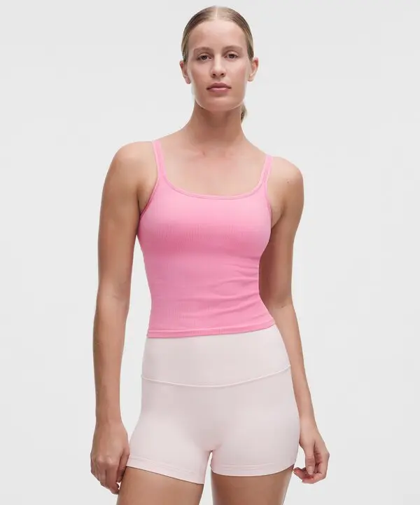 Lululemon Ebb To Street Cropped Tank - Candy Cloud/candy Cloud