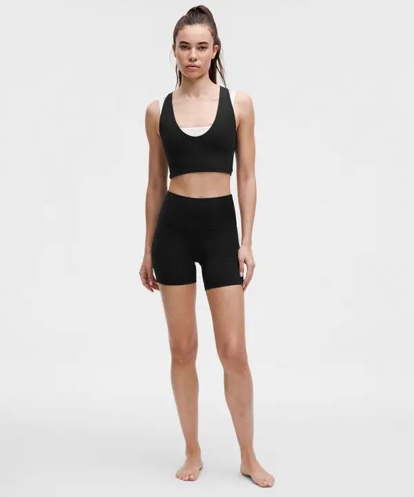 Lululemon Bend This Scoop And Cross Bra - Black