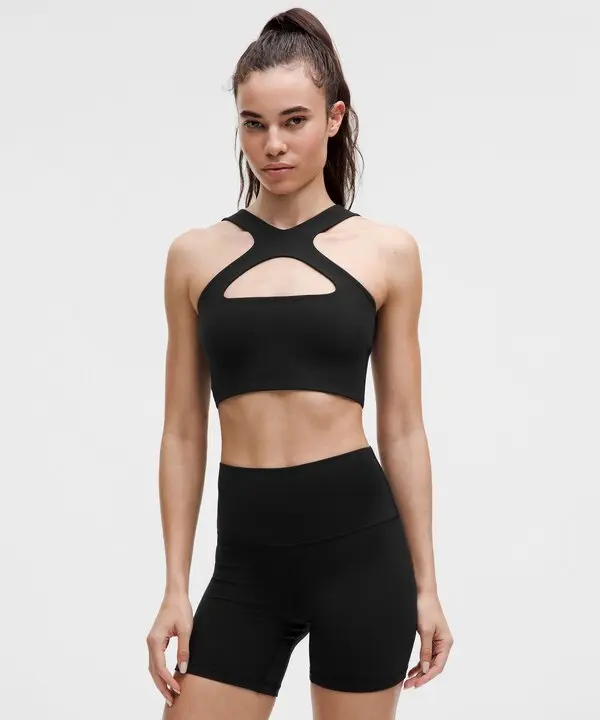 Lululemon Bend This Scoop And Cross Bra - Black