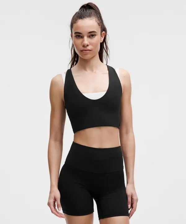Lululemon Bend This Scoop And Cross Bra - Black