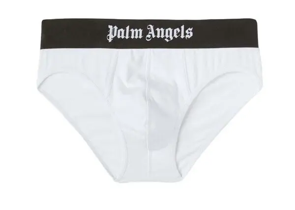 Palm Angels Slip Briefs - White/black