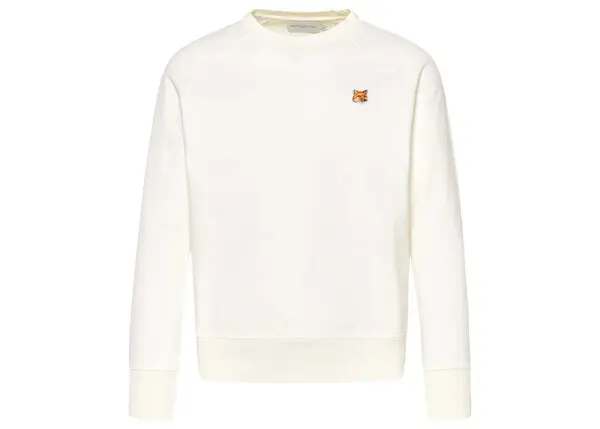 Maison Kitsuné Fox Head Patch Classic Sweatshirt - White