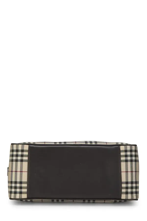 Burberry House Check Bowler Handbag - Brown
