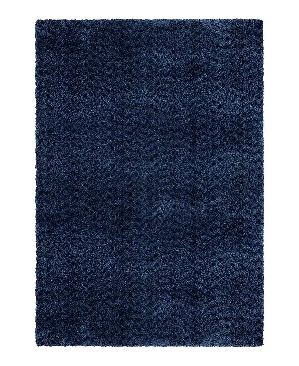 ORIAN Cotton Tail Solid Area Rug, 3'11 X 5'5 - Royal