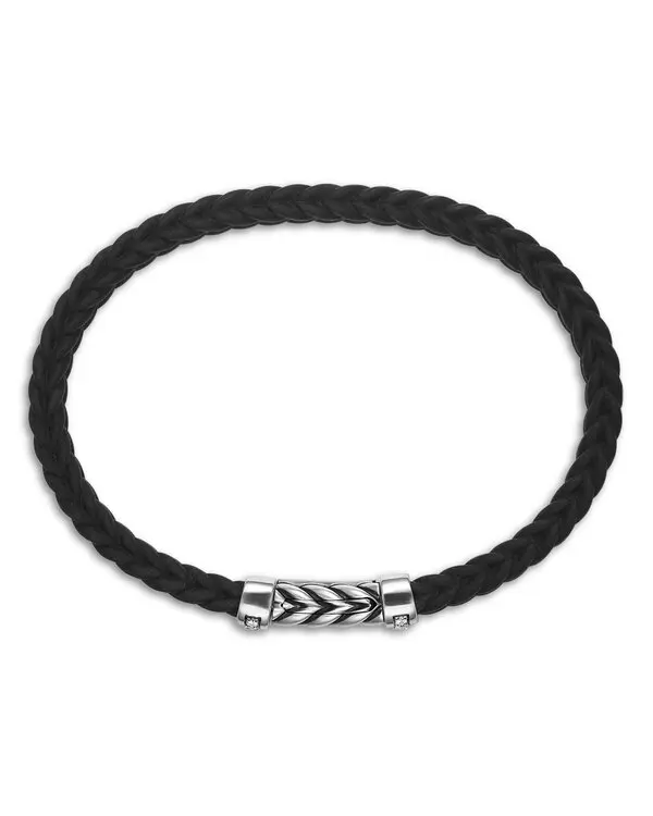 David Yurman Chevron Diamond Bracelet - Black/silver