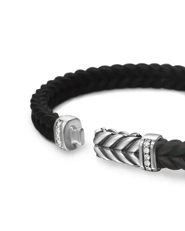 David Yurman Chevron Diamond Bracelet - Black/silver