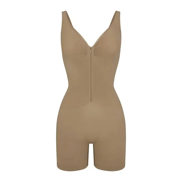 SKIMS Seamless Sculpt Zip Front Mid Thigh Bodysuit