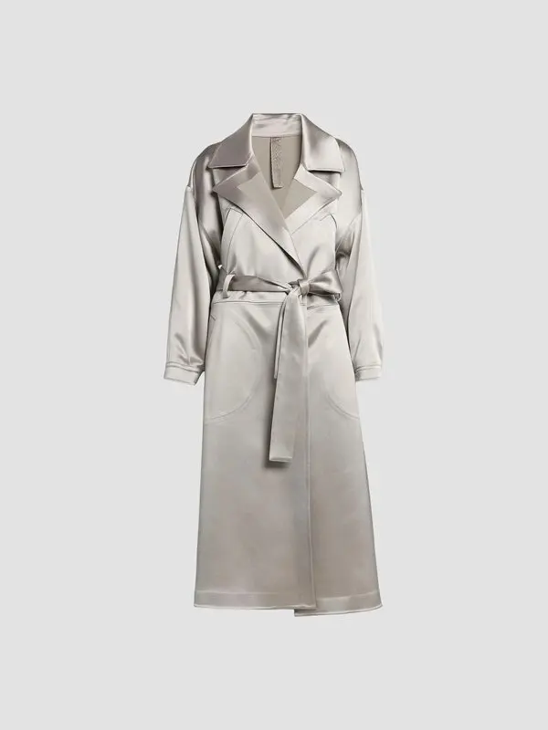 Giorgio Armani Satin Oversized Trench Coat