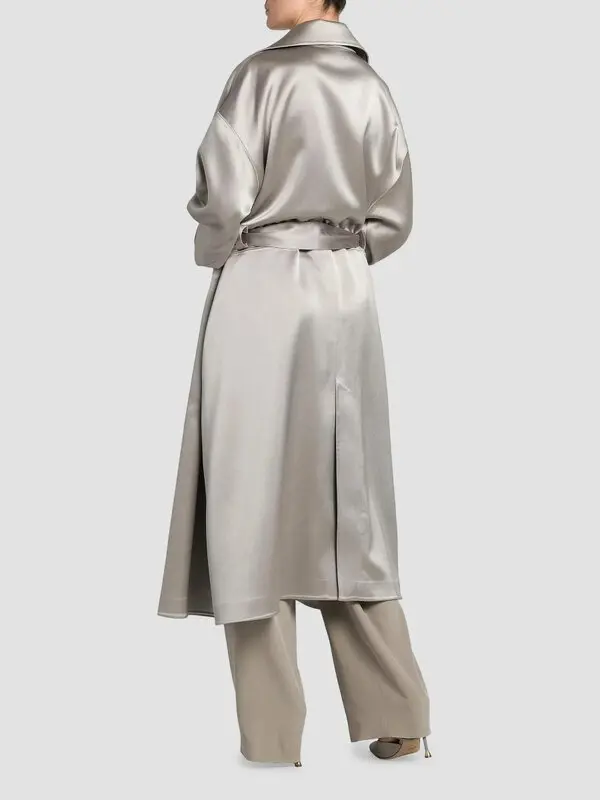Giorgio Armani Satin Oversized Trench Coat