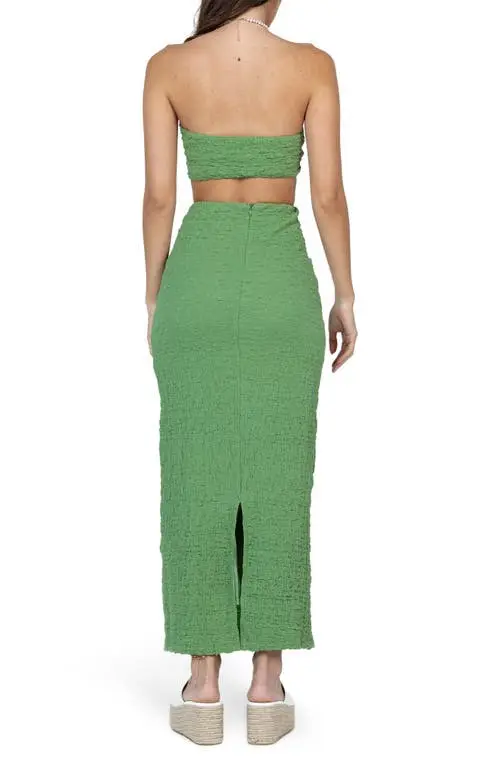 open lace back dress Panama Strapless Maxi Dress Hot Pink