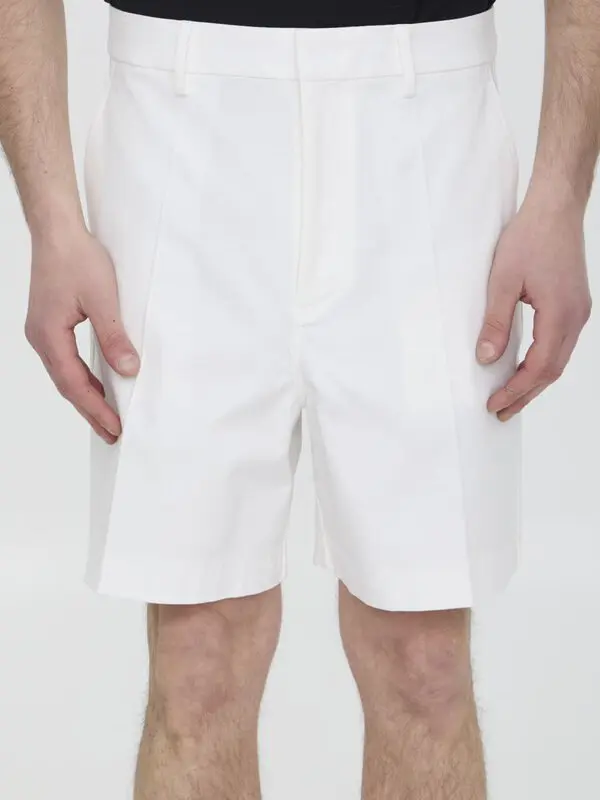 Valentino Garavani Bermuda Shorts With V Detail - White