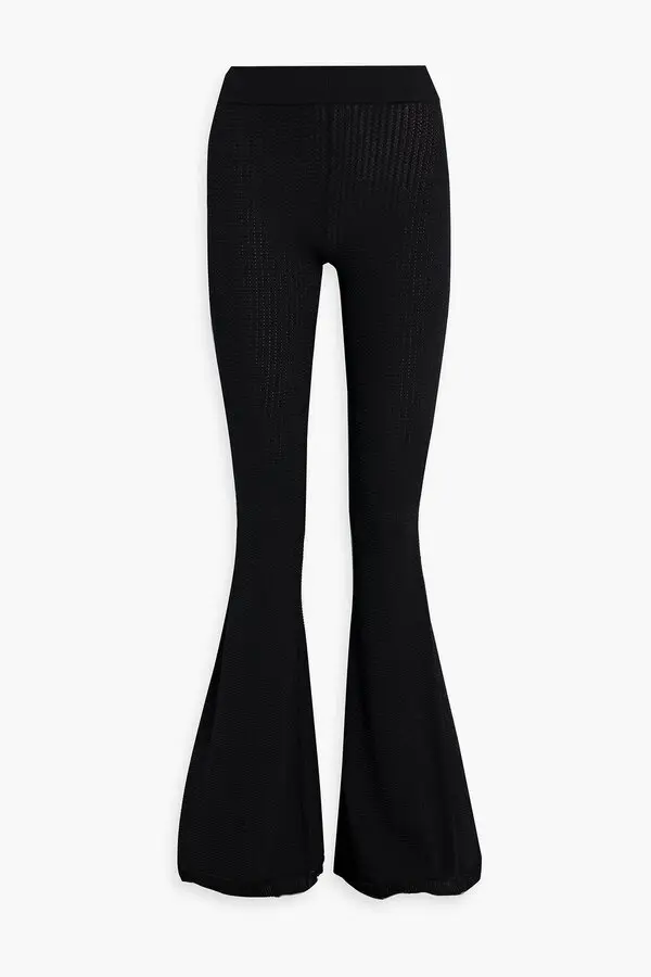 Stella McCartney Pointelle-knit Flared Trousers