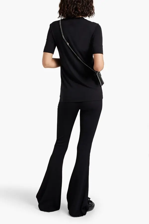 Stella McCartney Pointelle-knit Flared Trousers