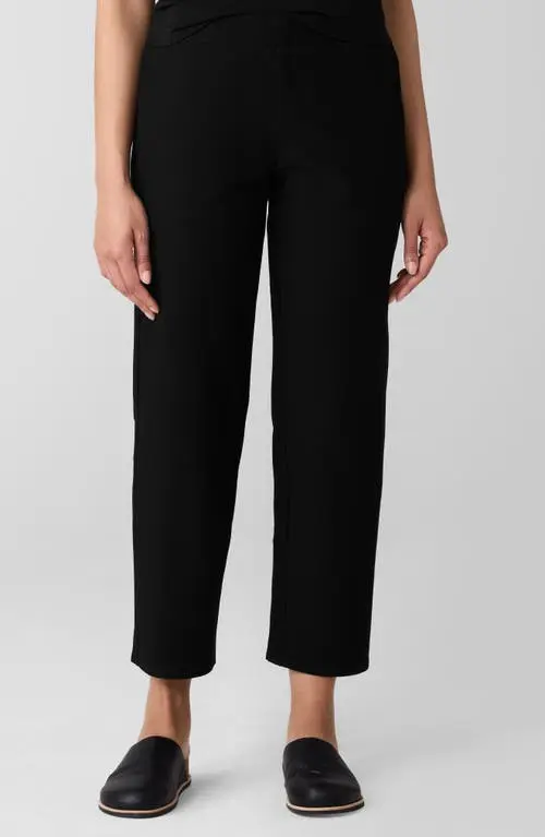 Eileen Fisher Ankle Length Stretch Pants - Black