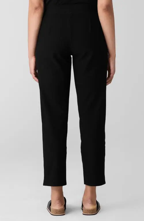Eileen Fisher Ankle Length Stretch Pants - Black