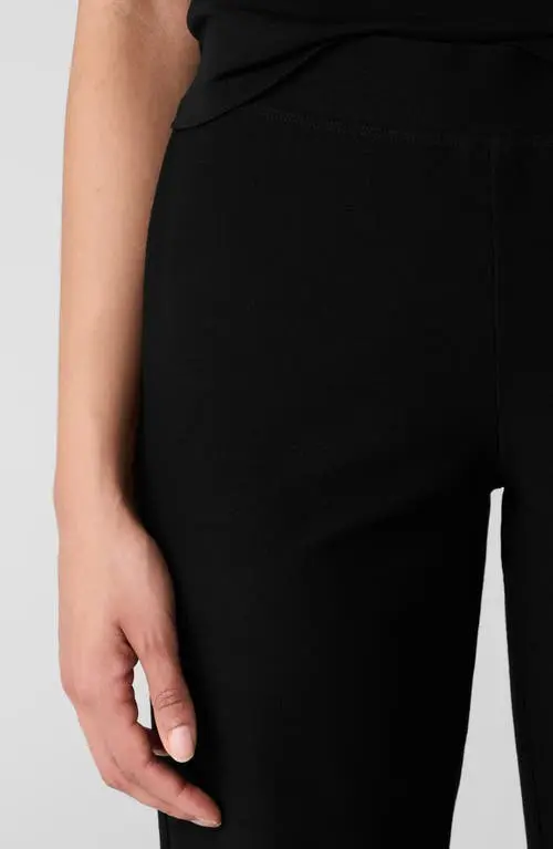 Eileen Fisher Ankle Length Stretch Pants - Black