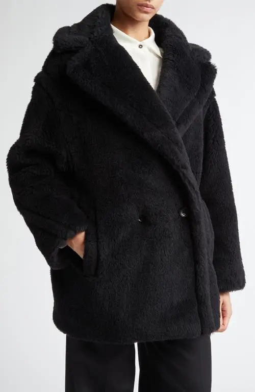 Max Mara Olga Short Virgin Wool & Cashmere Coat - Black
