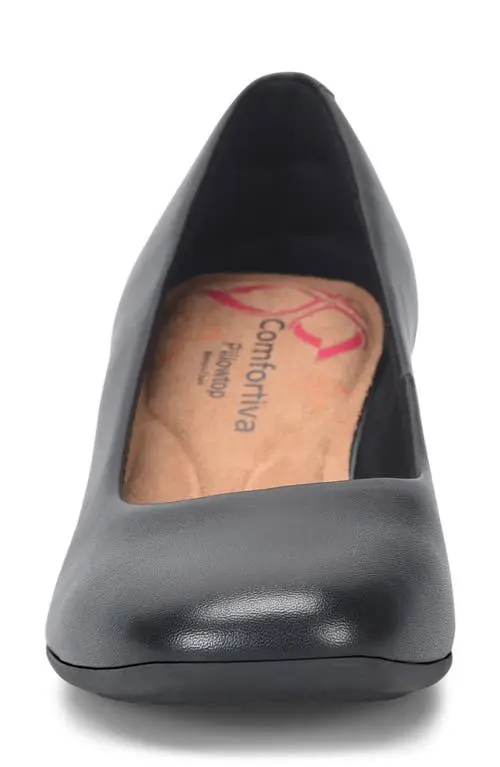 COMFORTIVA Peach Leather Pumps - Black