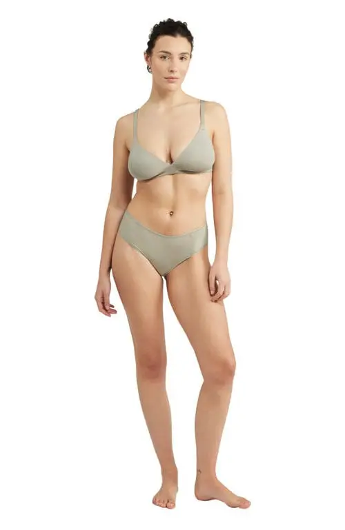 NUDEA The Stretch Mid Rise Bikini Brief - Sage Green