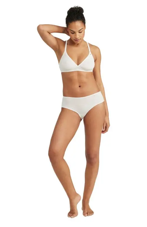 NUDEA The Stretch Mid Rise Bikini Brief - White