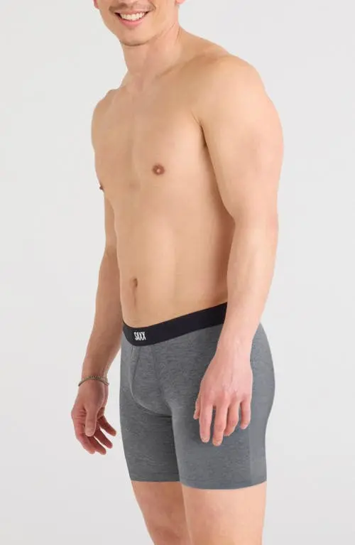 SAXX Vibe Xtra Soft Comfort Boxer Briefs - Dark Grey Heather
