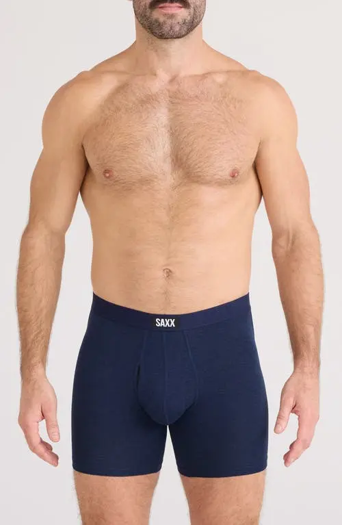 SAXX Vibe Xtra Soft Comfort Boxer Briefs - Dark Navy Heather