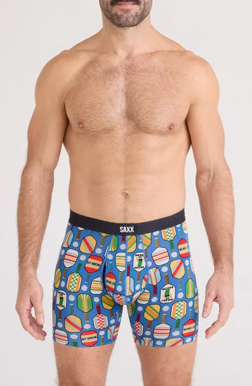 SAXX Vibe Xtra Soft Comfort Boxer Briefs - Day Dinking-bold Blue
