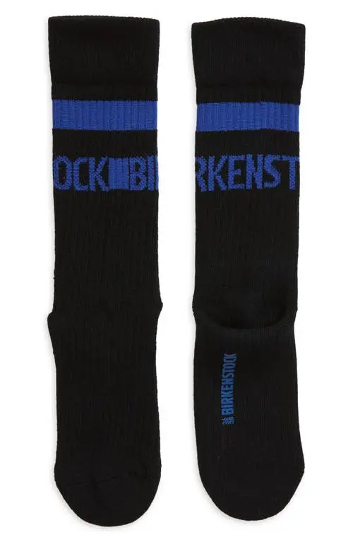 BIRKENSTOCK Stripe Logo Crew Socks - Black Black