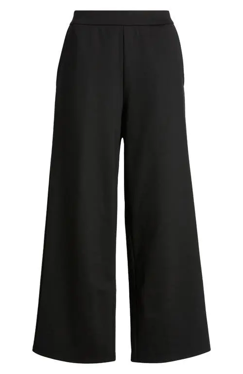 Eileen Fisher Ankle Length Wide Leg Pants - Black