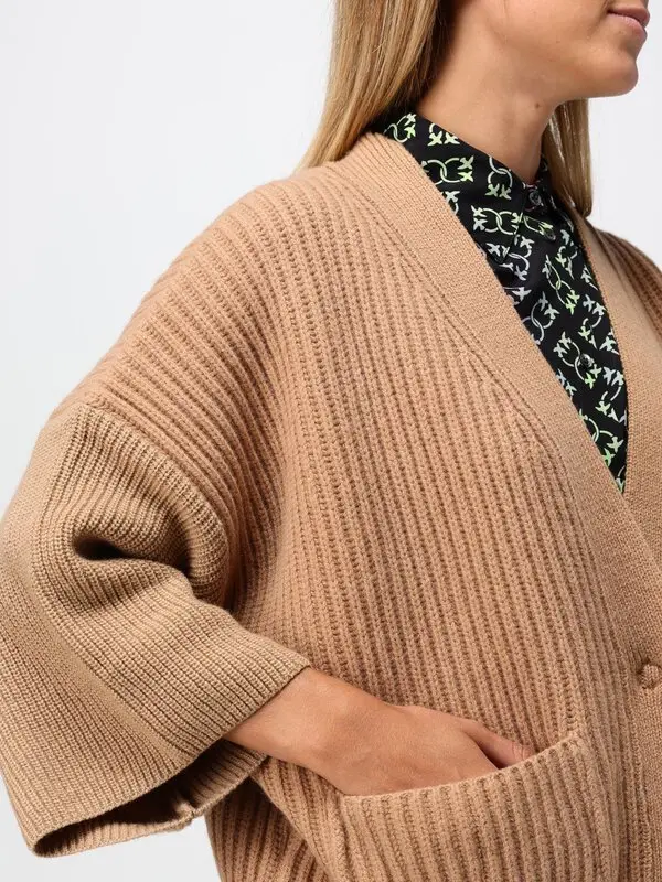 Pinko Ribbed Knit Sweater - Beige