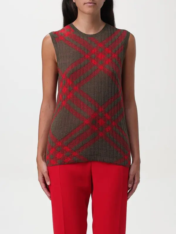 Burberry Sleeveless Knit Top - Red